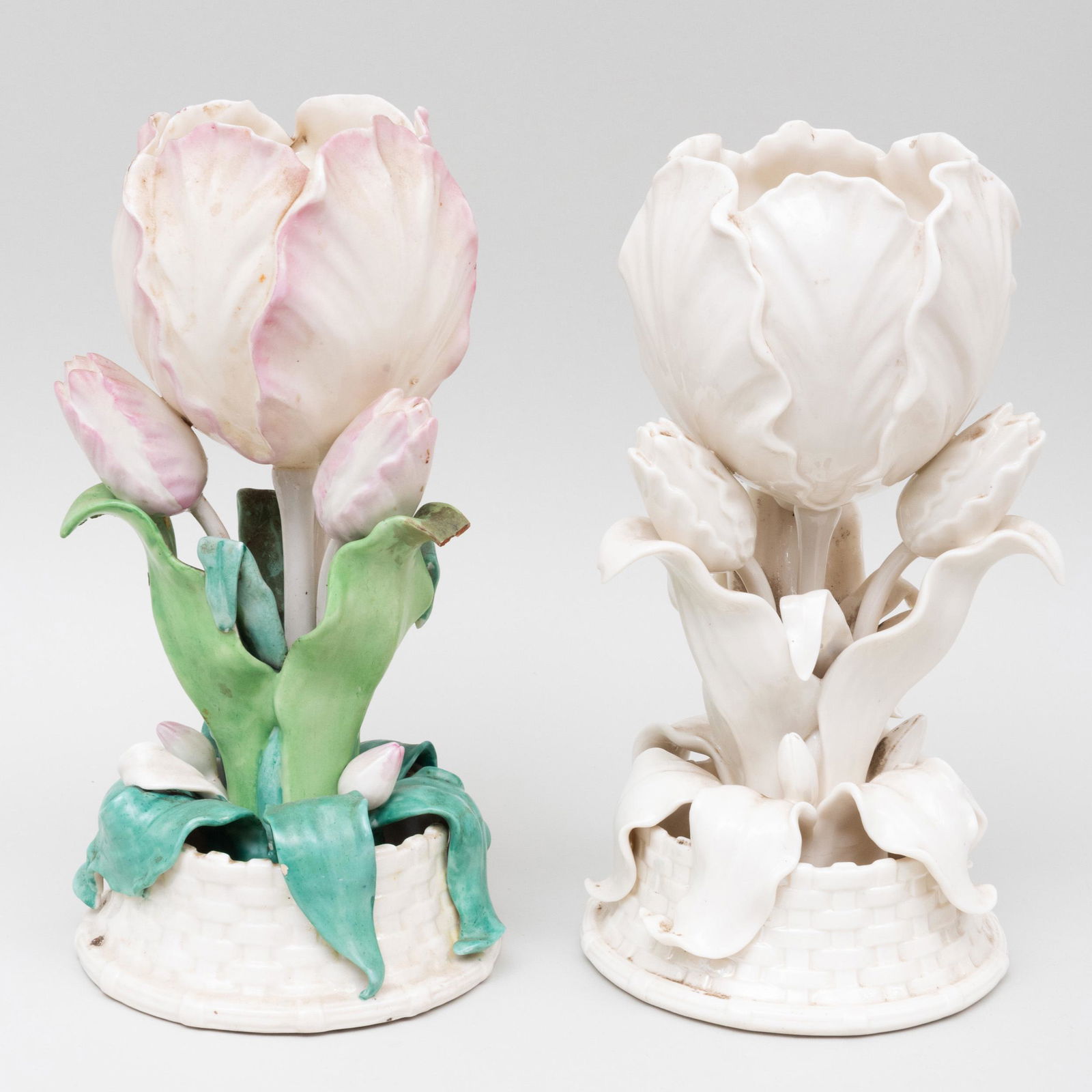 Two English Porcelain Tulip Form Vases - Apr 16, 2020 | STAIR in NY