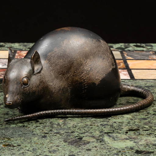 Japanese Bronze Model Of A Rat