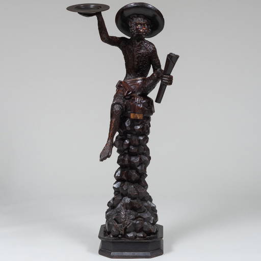 Napoleon III Carved and Stained Wood Model of a Hatted Monkey (#0341 ...