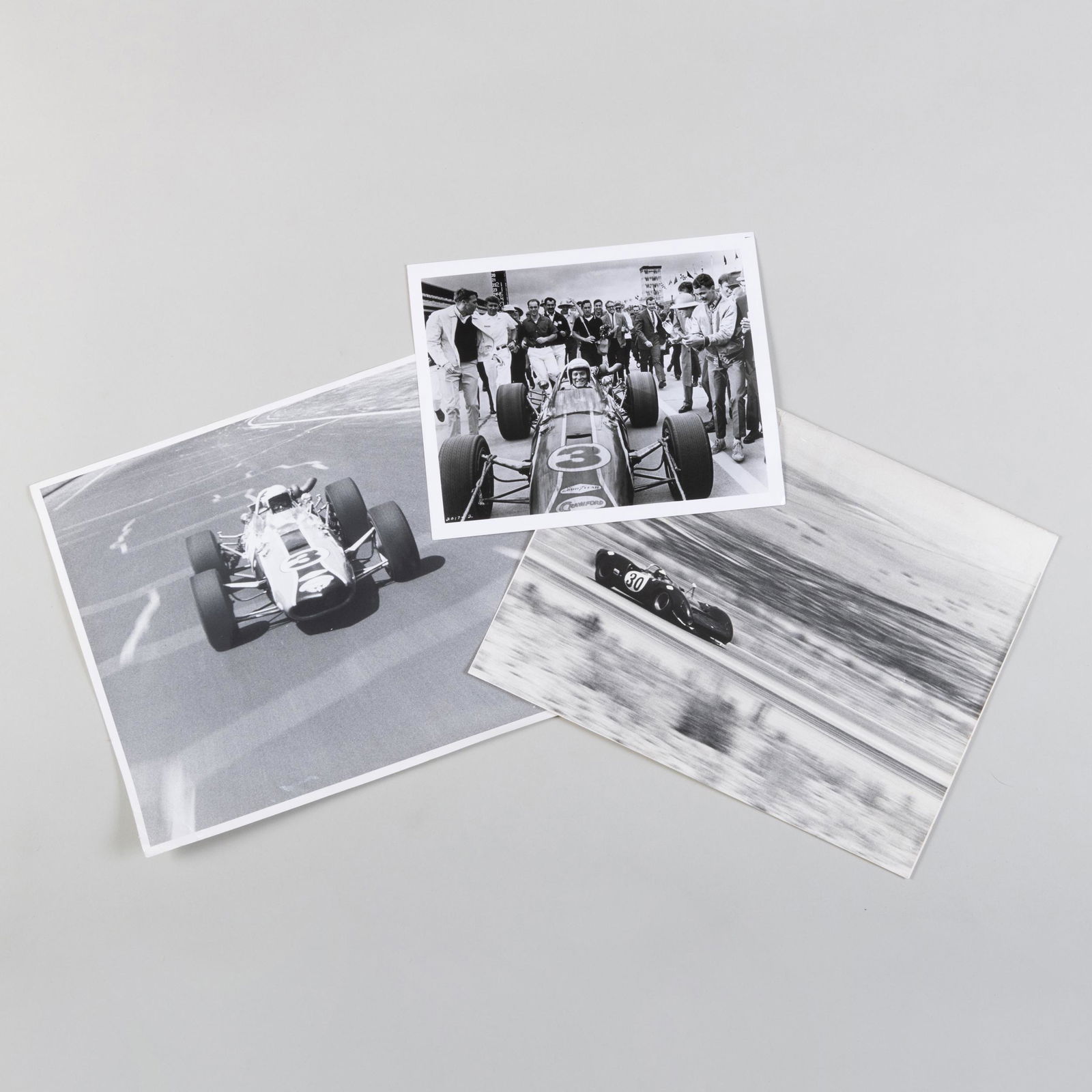 Three Paul Newman Racing Photographs