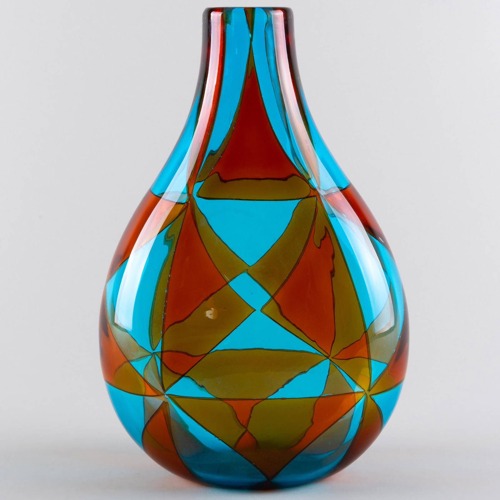 Italian Colored Glass Vase Auction