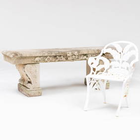 Regalia Cast Iron & Wood Garden Bench