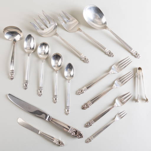 International Silver Co. Flatware Set In The 'royal Danish' Pattern