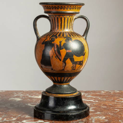 Attic Ware Vase With An Ebonized Base