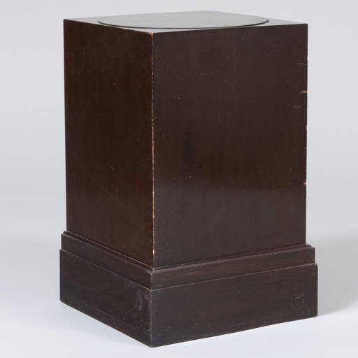 Rotating Stained Wood Sculpture Stand