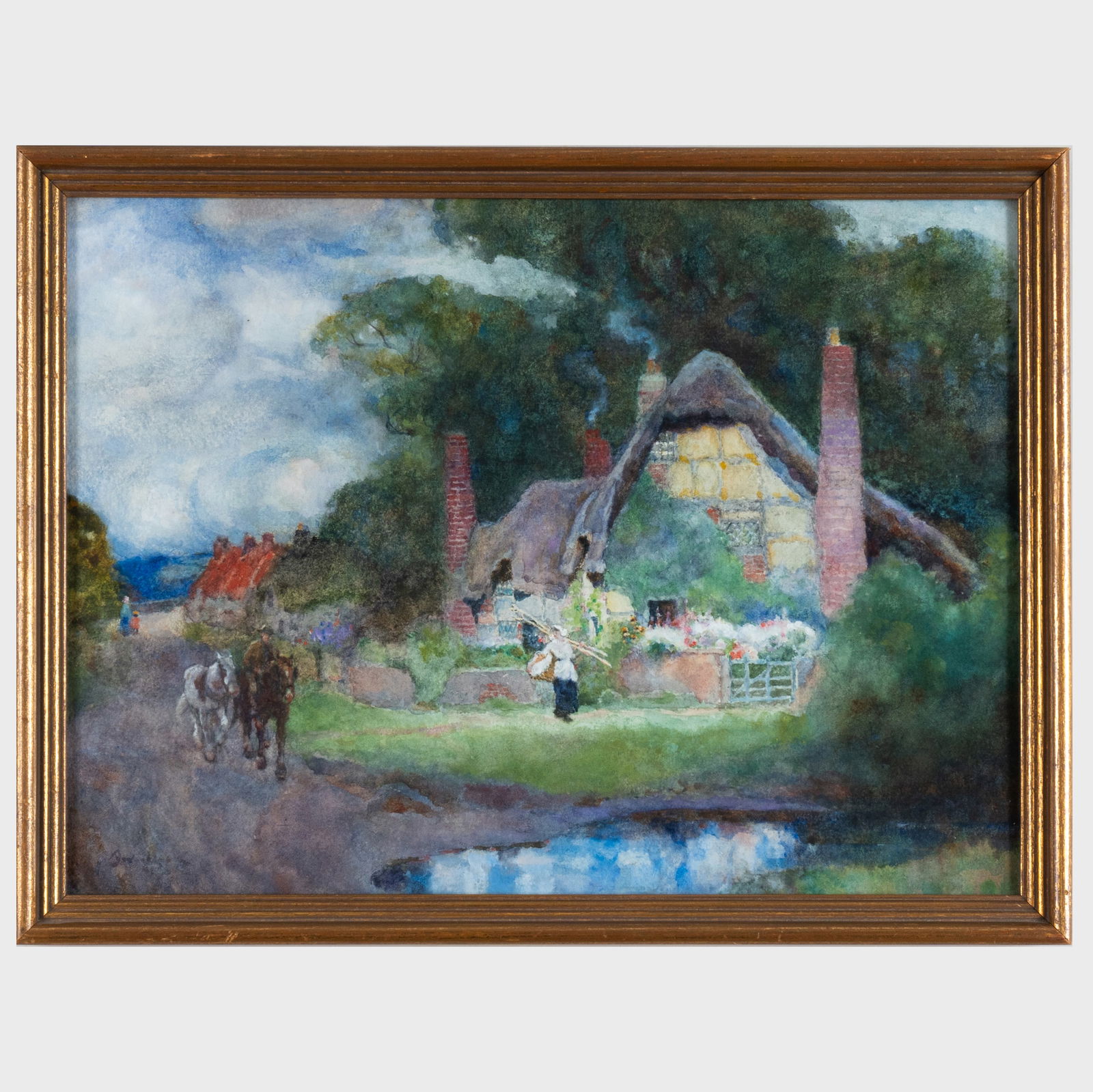 David Woodlock (1842-1929): Outside The Cottage Garden Auction