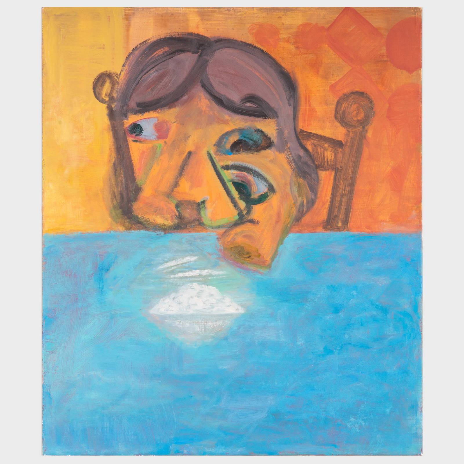 Scott Reeder (b. 1970): Cubist Cokehead (man At Table) Auction