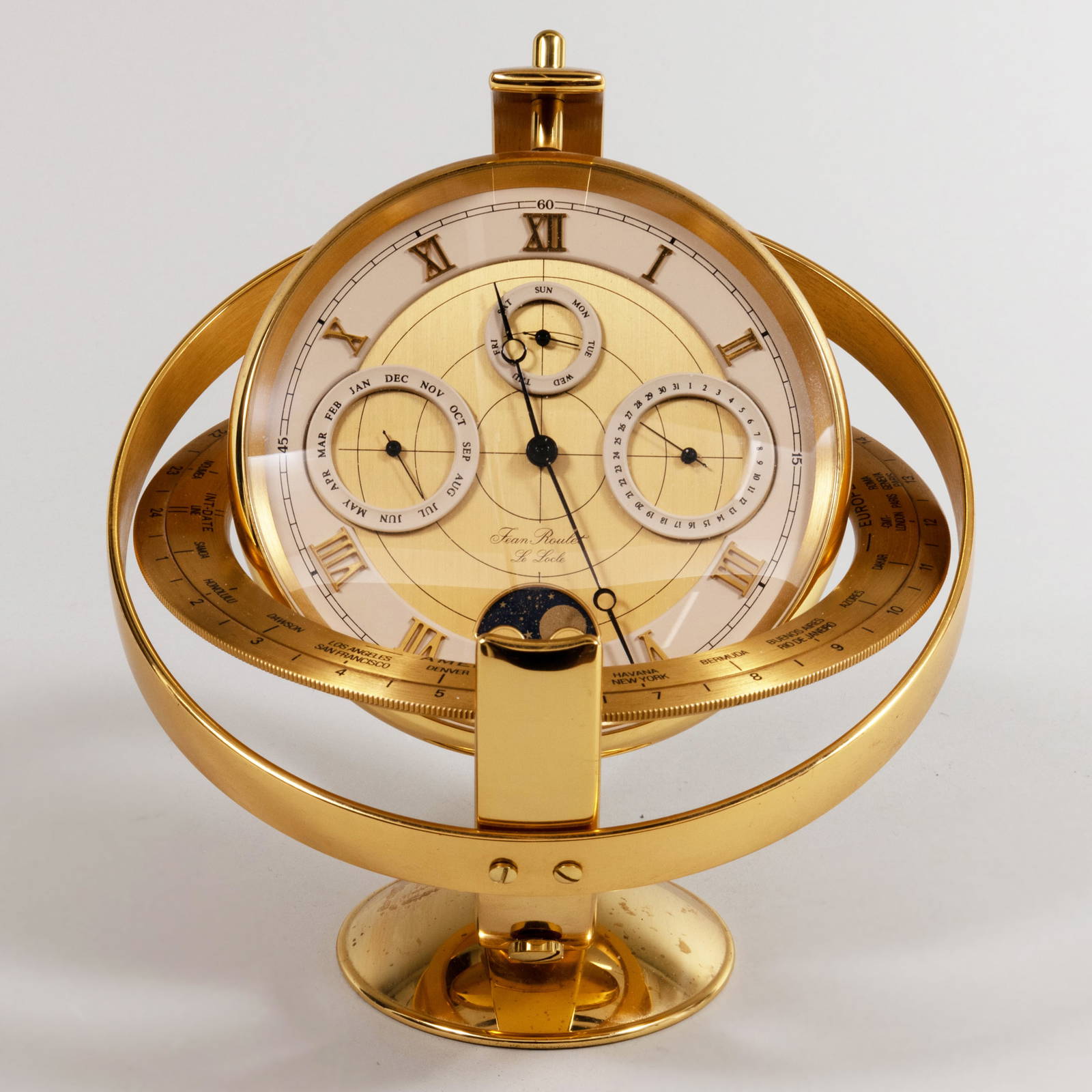 Jean Roulet Brass Atmospheric Clock Auction