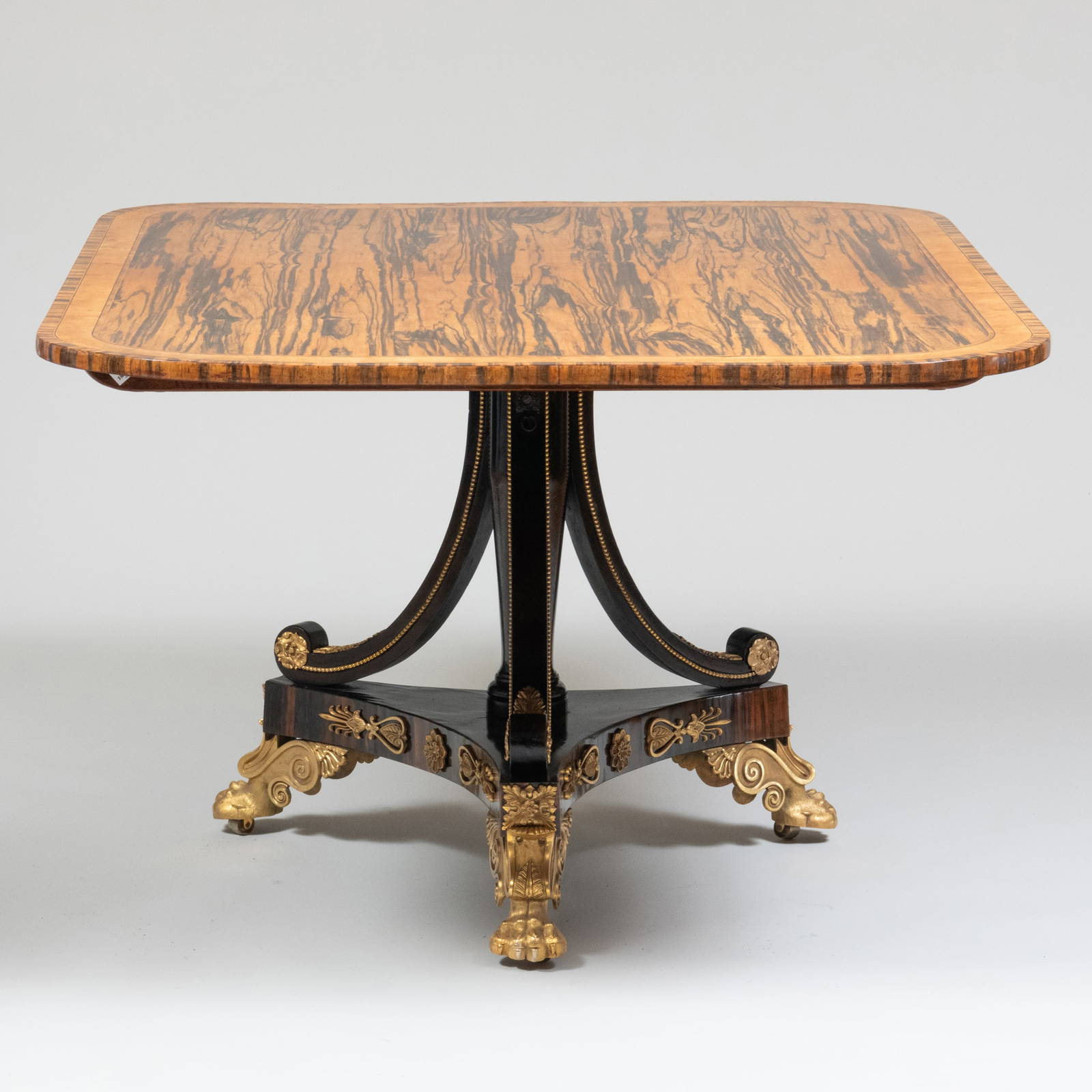 Regency Ormolu-mounted Calamander, Satin Birch And Ebonized Breakfast ...