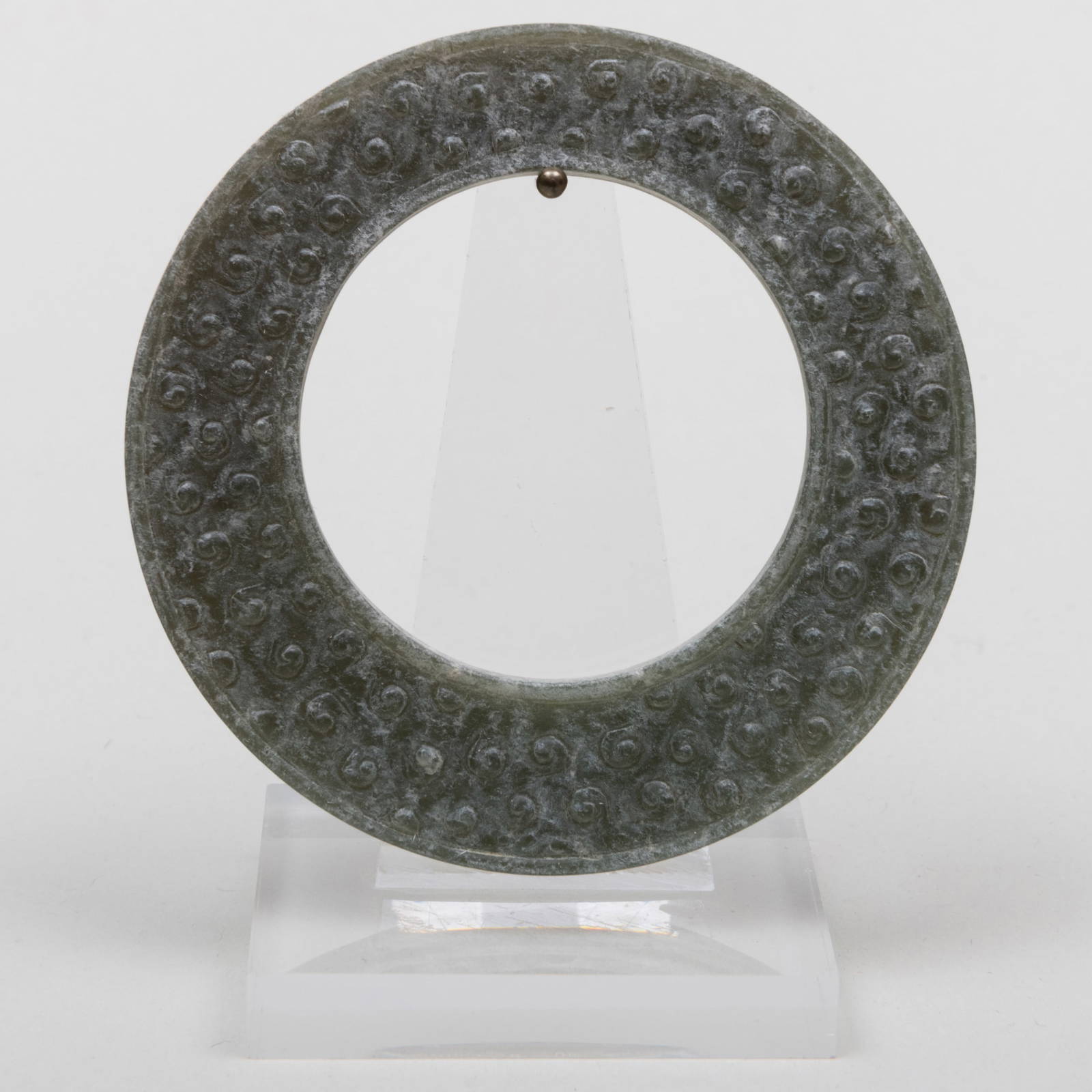 Chinese Archaistic Carved Jade Bi Disk Auction