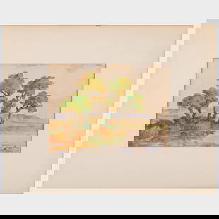 Birger Sandzen Lithograph, Old Willow. Auction