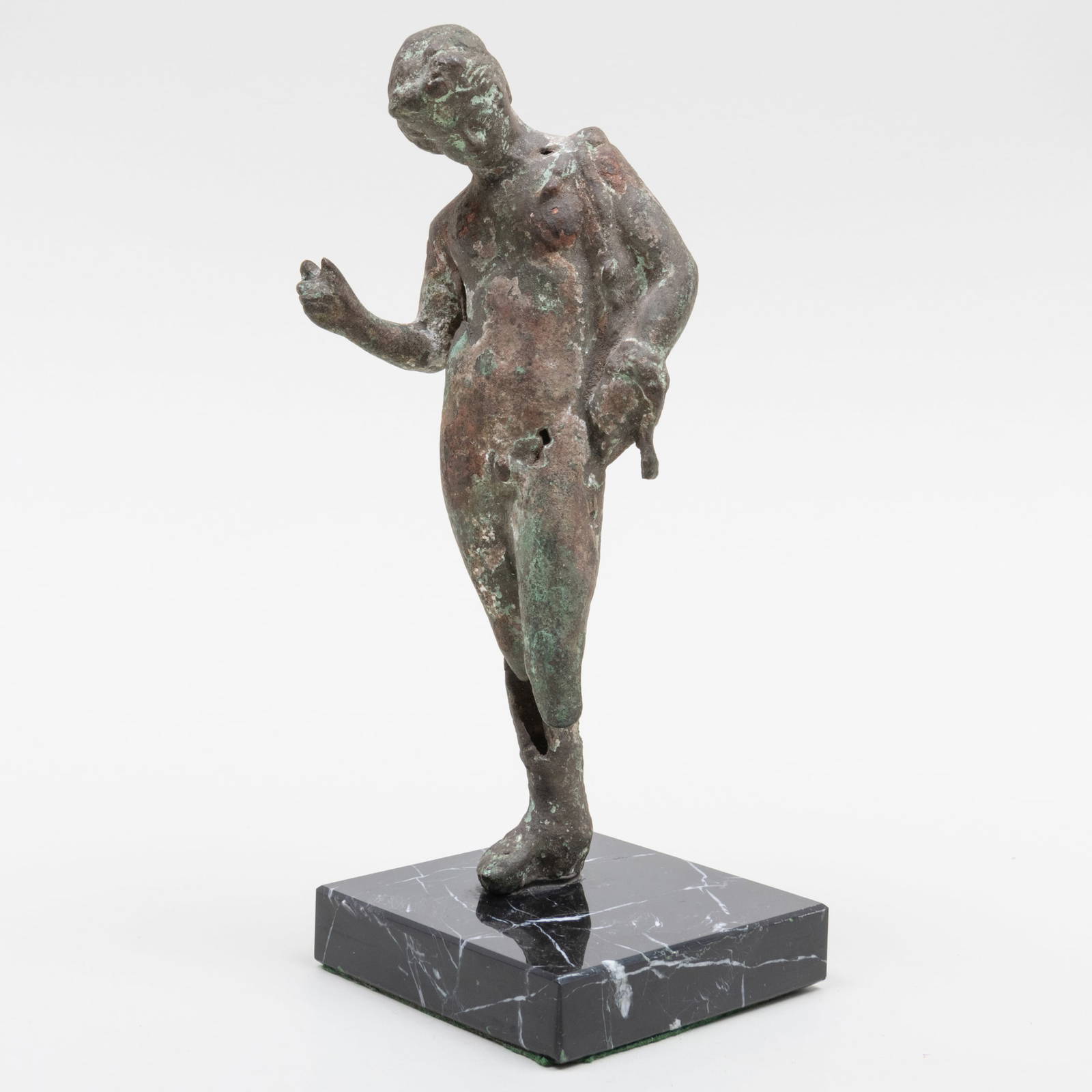 Neapolitan Bronze Model Of Narcissus, After The Antique Auction