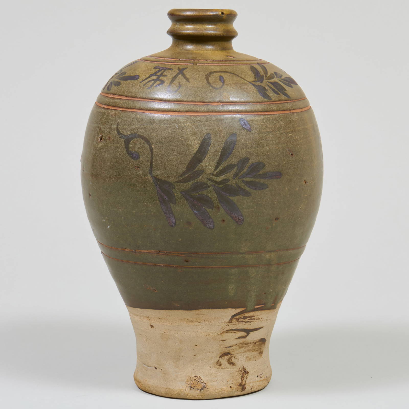 Chinese Glazed Earthenware Jar Auction