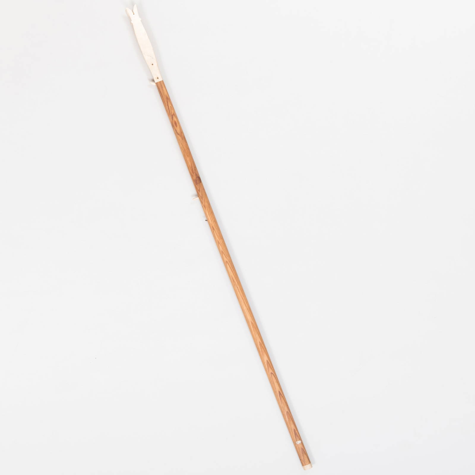 Inuit Cedar, Bone And Sinew Seal Harpoon Shaft, St. Lawrence Island Auction