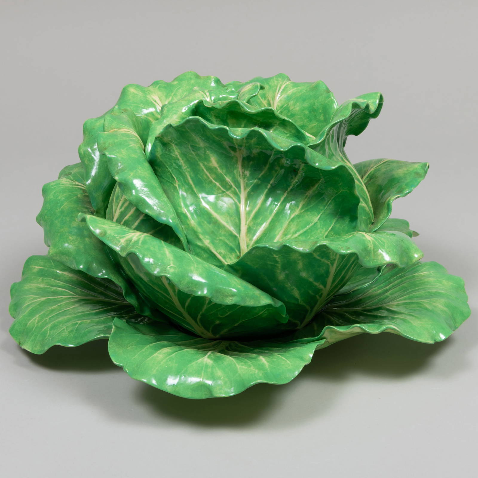 Dodie Thayer Porcelain Cabbage Tureen, Cover And Stand Auction