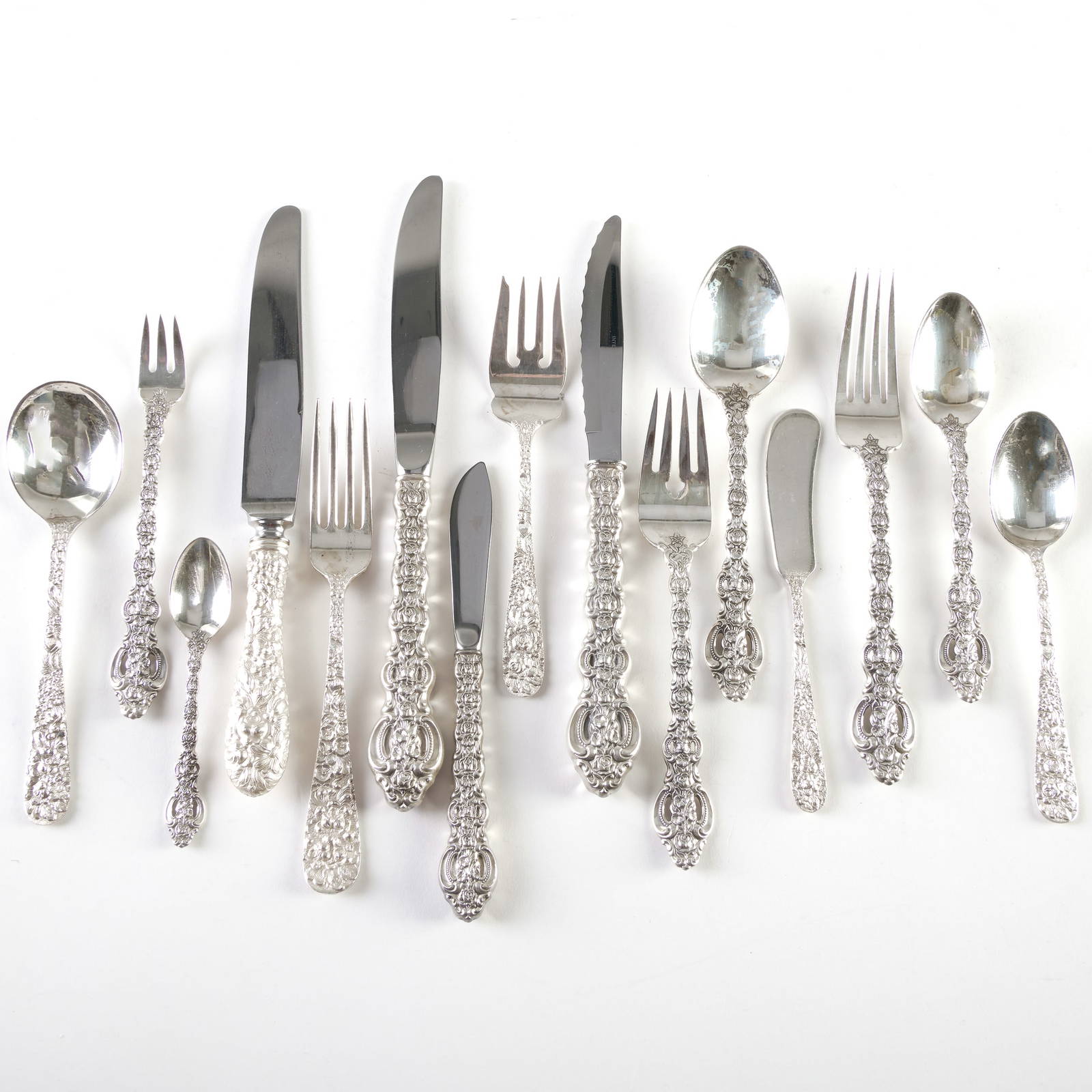 Assembled Steiff And International Silver Flatware Service Auction