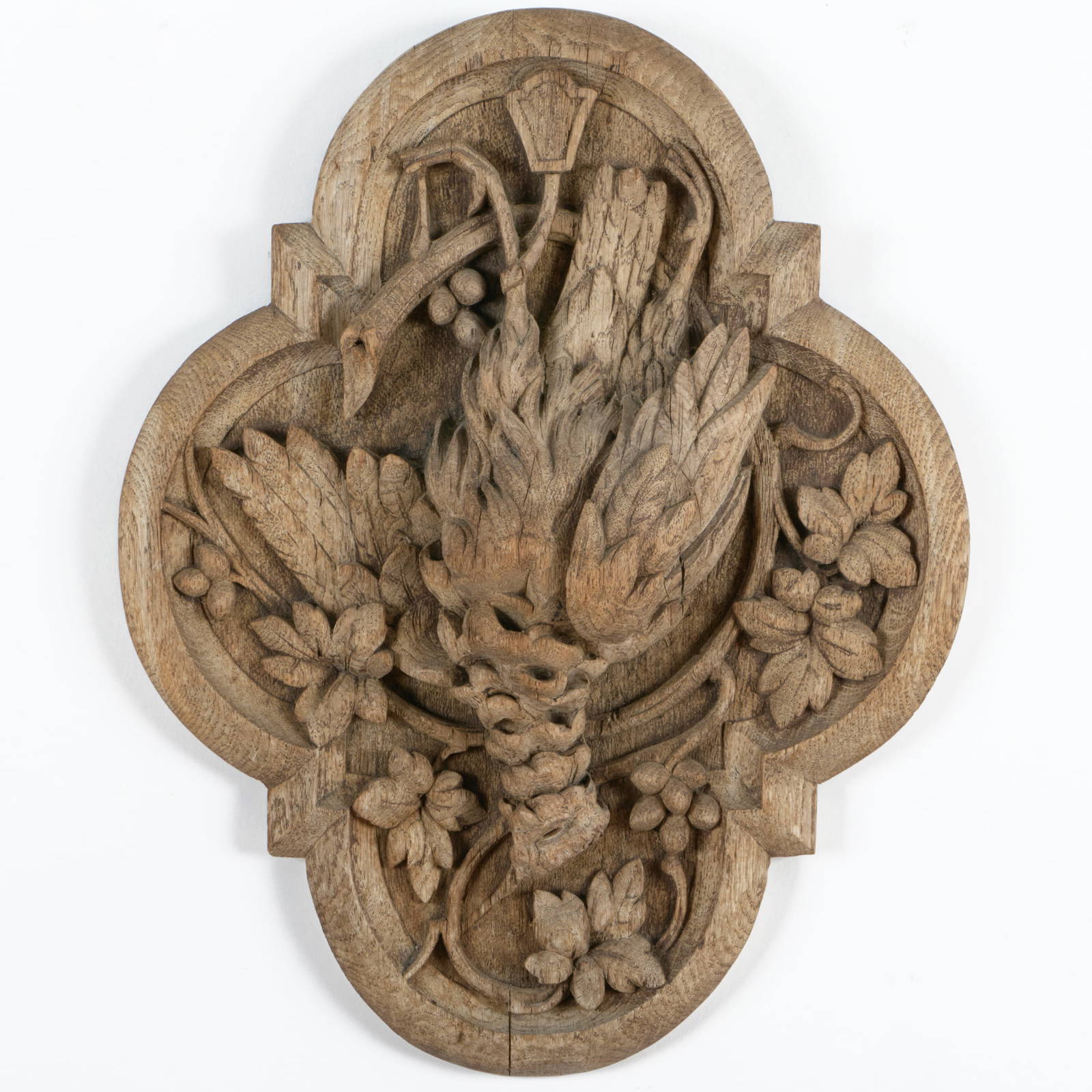 Carved Oak Game Trophy Panel Auction