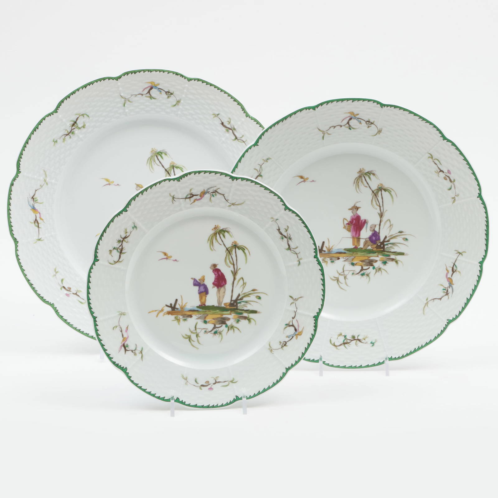 Raynaud Limoges Porcelain Part Dinner Service In The 'si Kiang' Pattern ...
