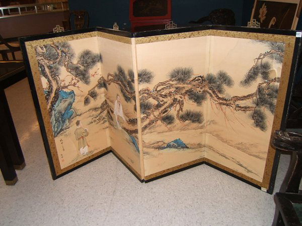 4 PANEL HANDPAINTED ORIENTAL FOLDING SCREEN - May 23, 2007 | Rose ...