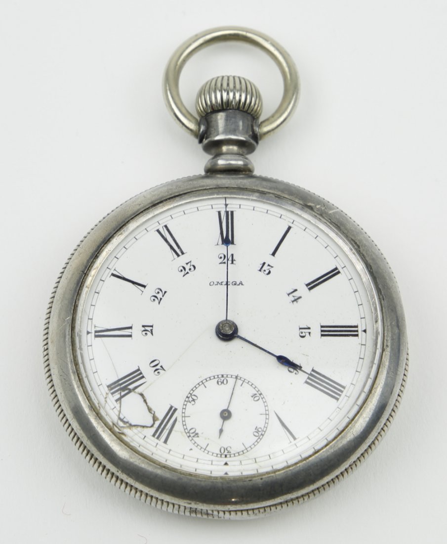 Sterling Silver Omega Pocket Watch 1894