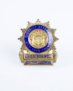 New York Law Assistant District Attorney Badge (1940"s)