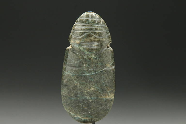 Pre Columbian Jadeite Stone Axe Figure