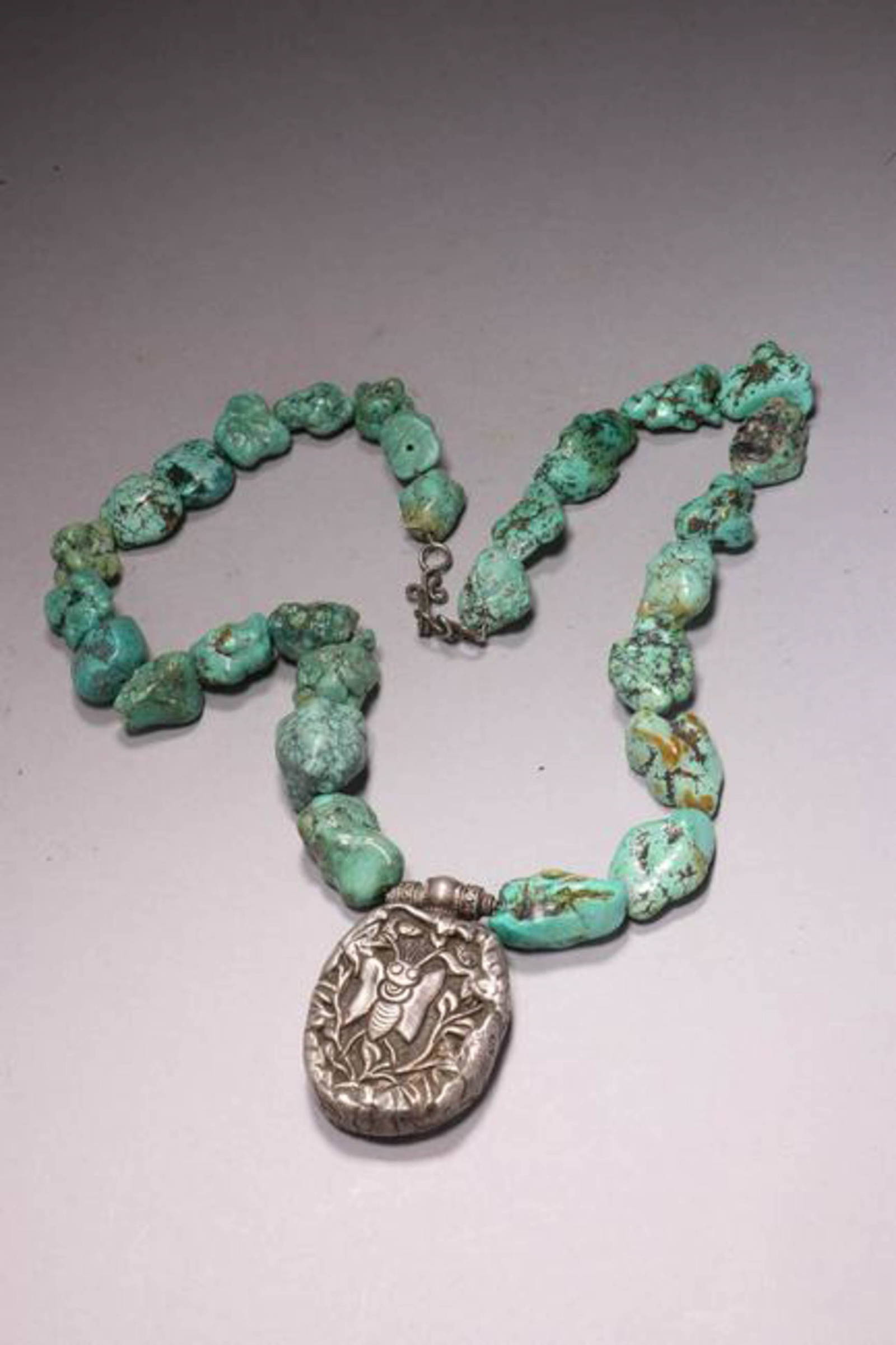 Vintage Turquoise & Bee Necklace Auction