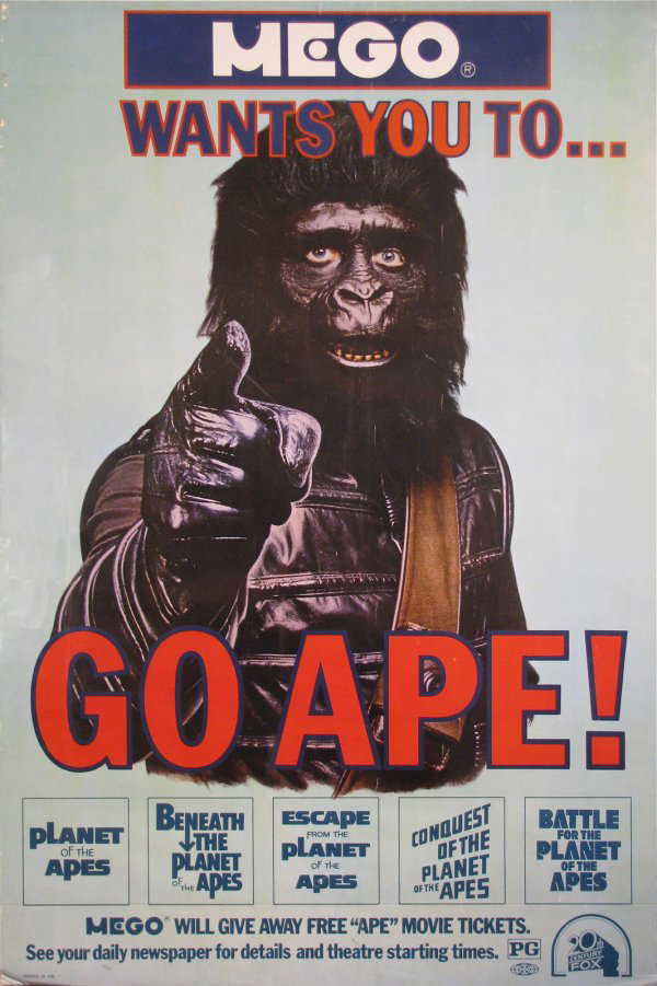 025: MEGO version of Planet of Apes GO APE poster!