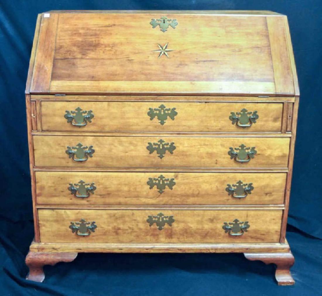 1700s Colonial Williamsburg Cherry Drop Front Desk