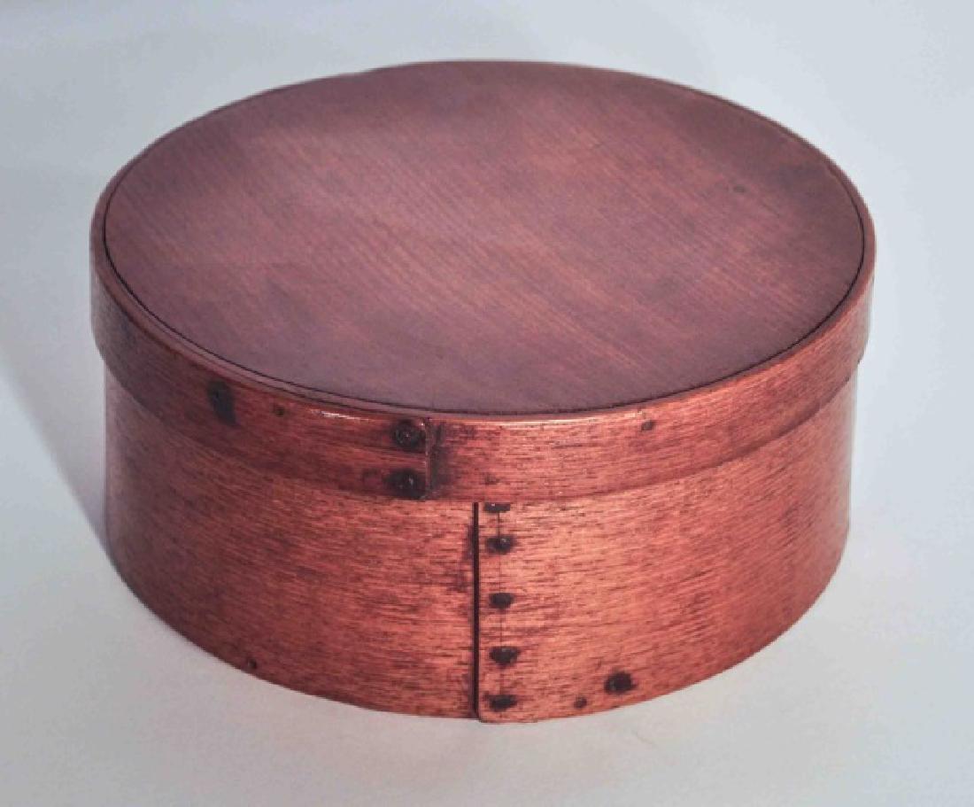 Primitive Antique Round Wood Cheese Box with Lid