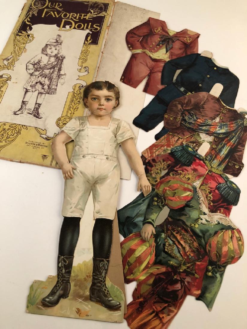 Antique Selchow & Righter 16" Paper Doll BOY Set