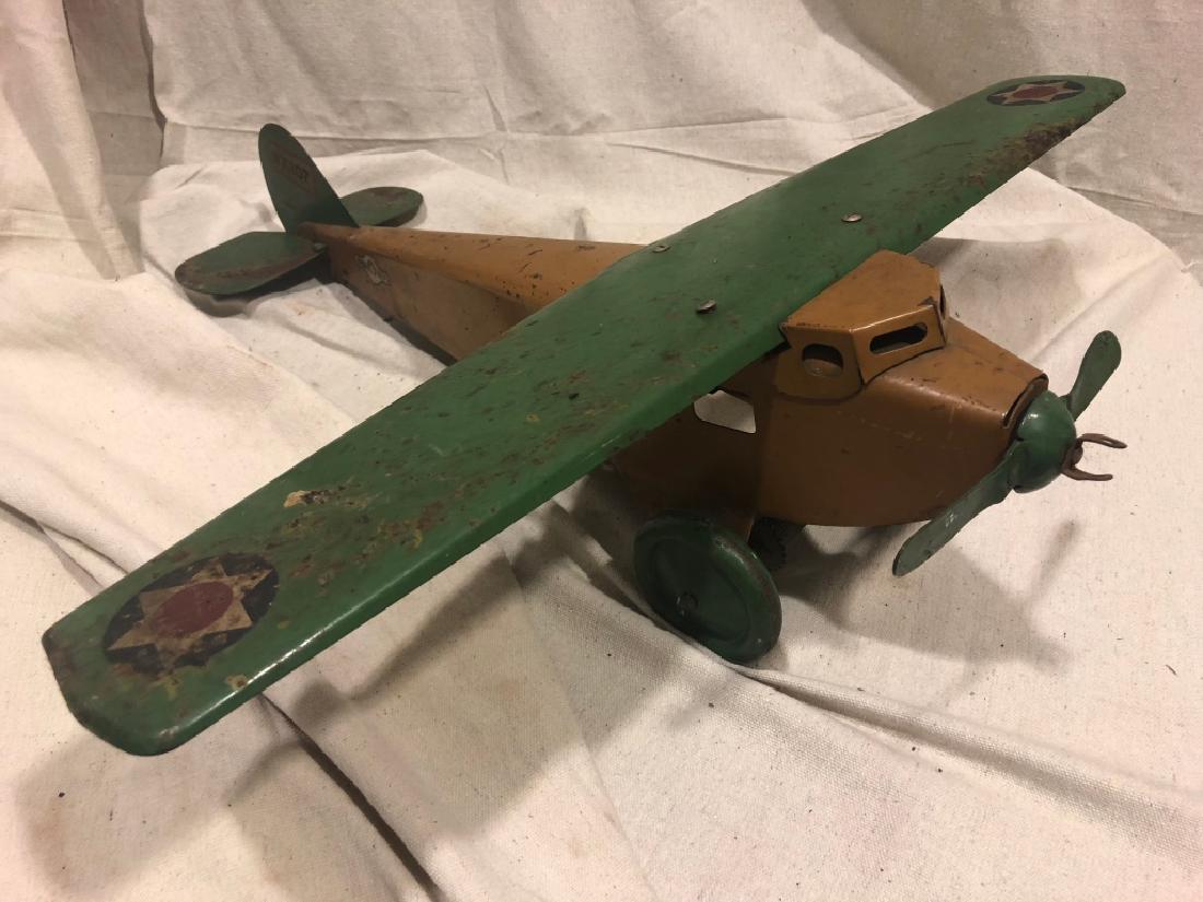 Large 1920's Vintage Steelcraft Metal Airplane