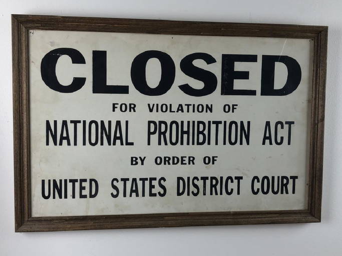 Prohibition Signage "closed For Violation"