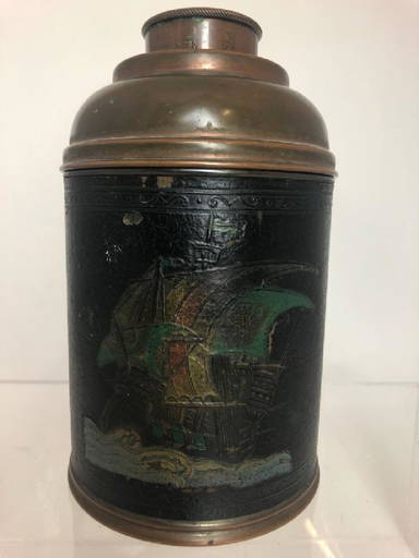 1930's Vintage Copper Cigar Humidor "rumidor Co."