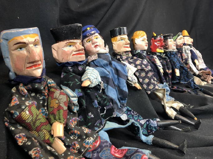 Set Of 10 Rare & Unique Vintage German Puppets