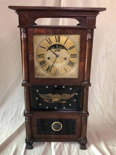 R & J. B. Terry Triple Decker Shelf Clock.