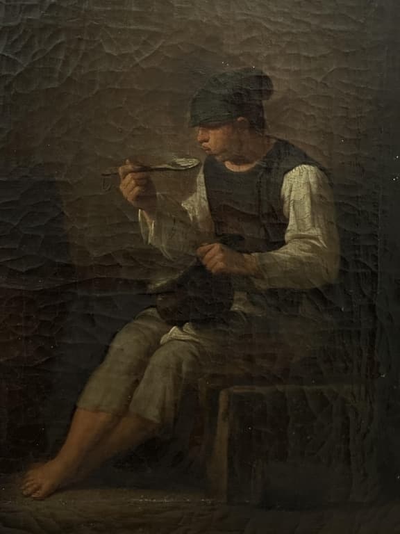 Exceptional Early 17thc. Signed European Oil Auction