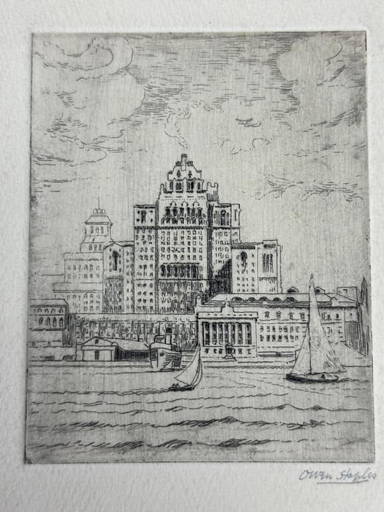 Fairmont Royal York Hotel Etching Owen Staples