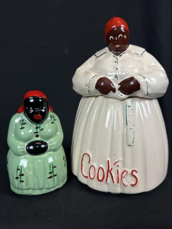 Mccoy Mammy Aunt Jemima Cookie Jar & String Holder Auction