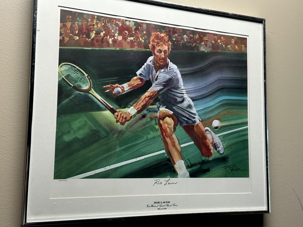 Rod Laver Signed Lithograph Living Legends Tennis Auction
