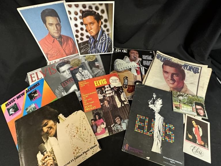 12 Rare Vintage Elvis Presley Memorabilia Auction