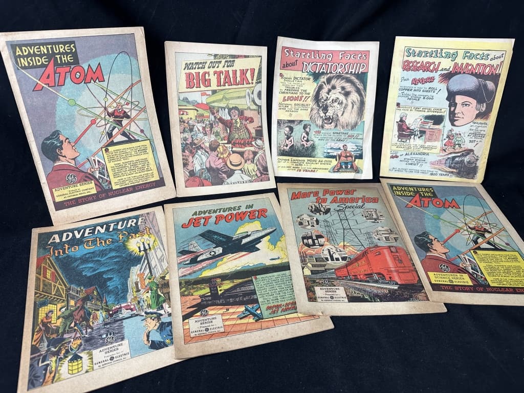 Eight 1950s General Electric Adventure Comics