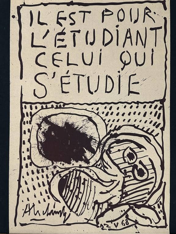 Pierre Alechinsky Original Litho Poster 1968 Paris Auction