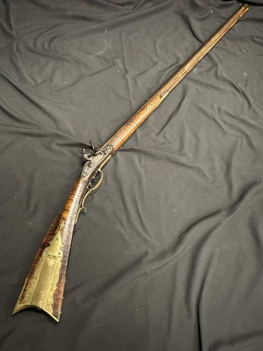 Antique Flintlock Pennsylvania Long Rifle