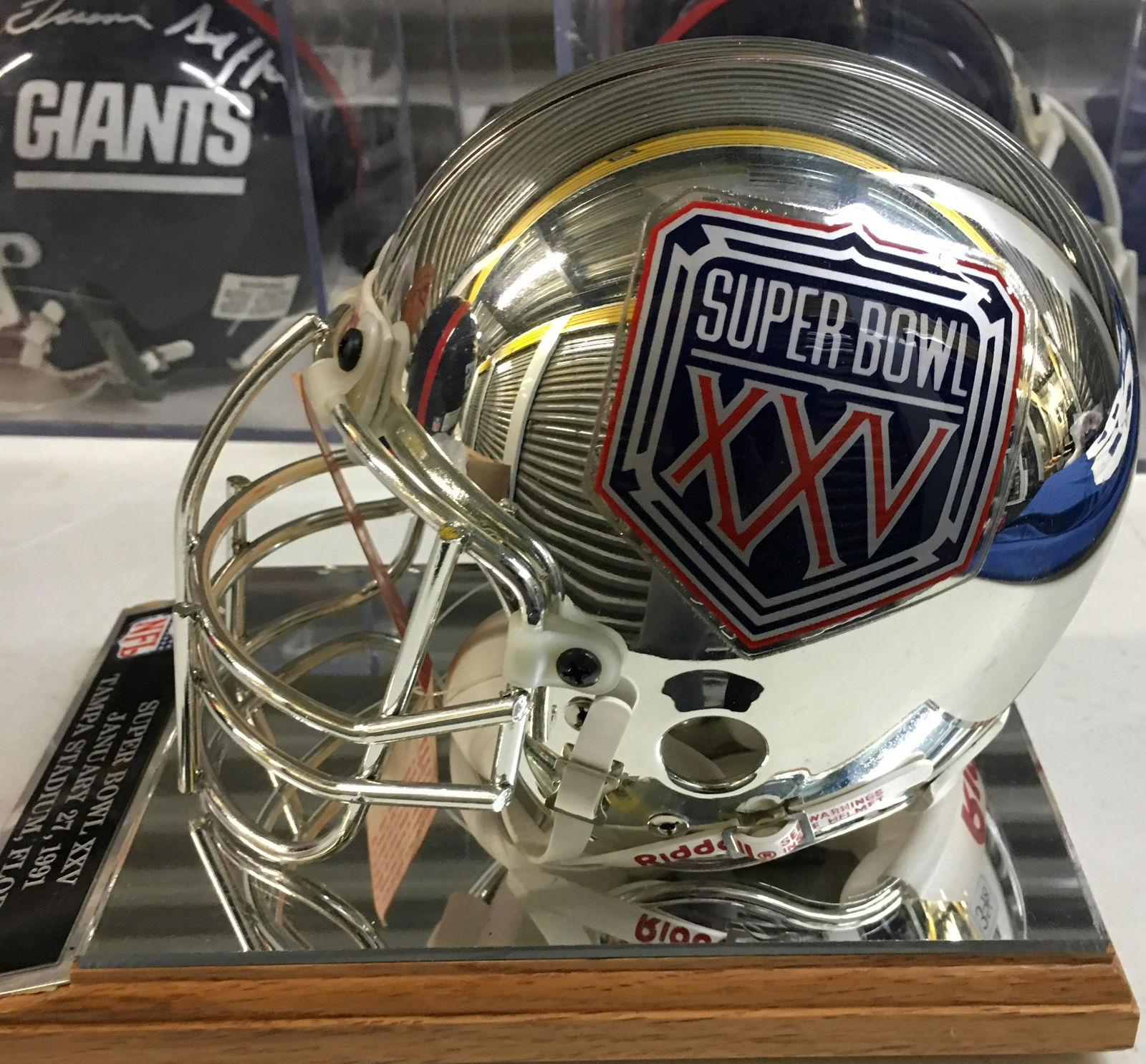 Riddell Super Bowl XXV Chrome Mini Helmet - Sep 22, 2019 | Madison ...