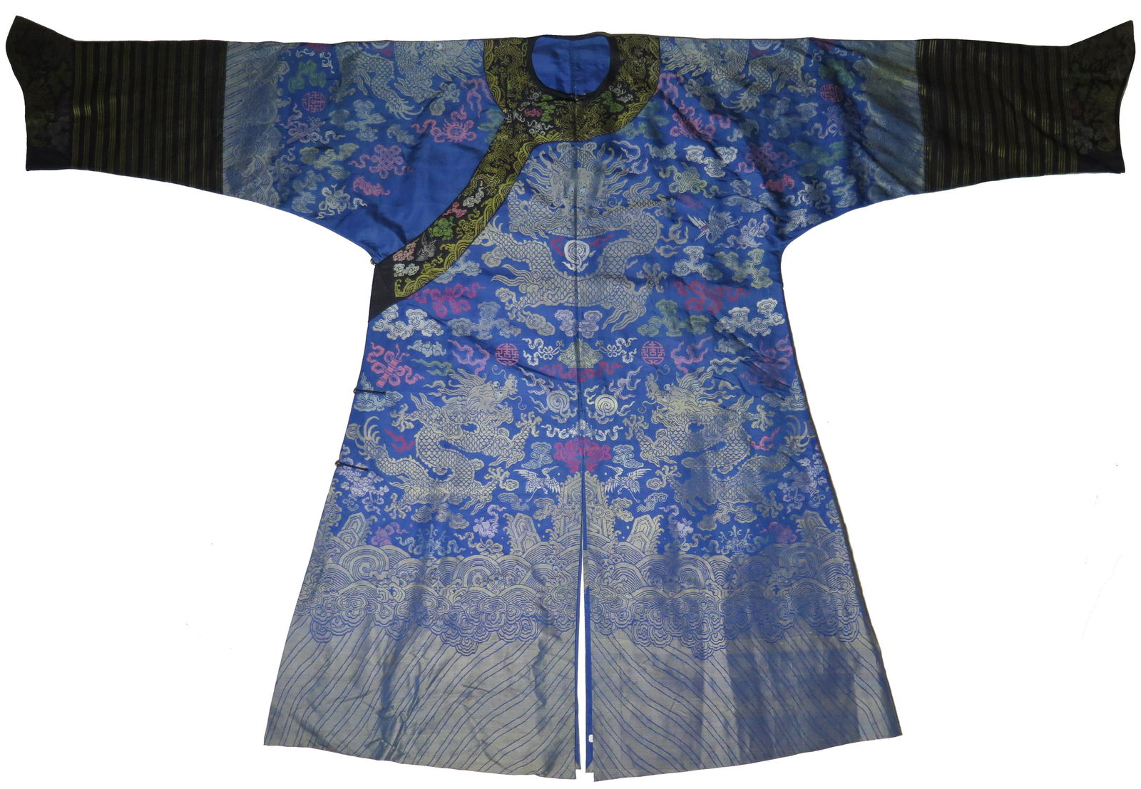 Chinese Blue Ground Silk Dragon Robe - May 03, 2020 | Madison Square ...