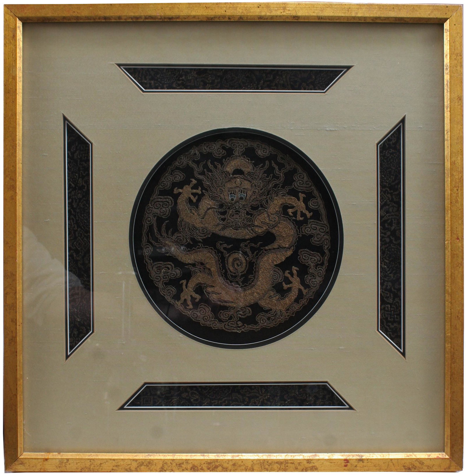 Embroidered Four Clawed Dragon Roundel For A Prince,