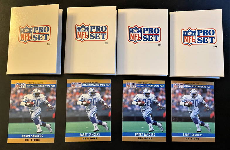 4 1990 Barry Sanders Pro Set: Rookie Of The Year Card
