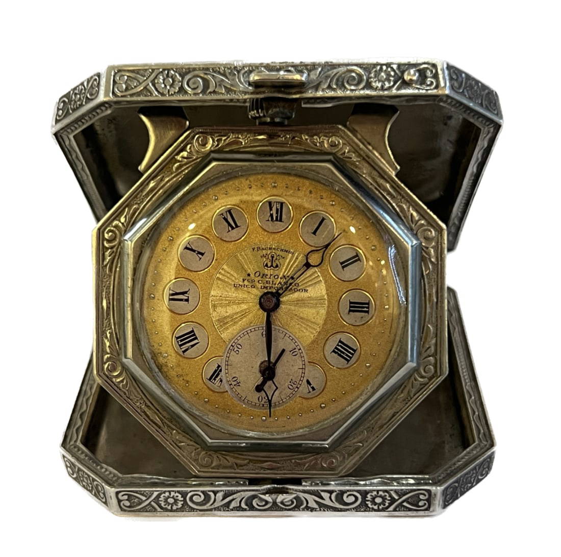 Vintage Sterling Silver Clock Auction