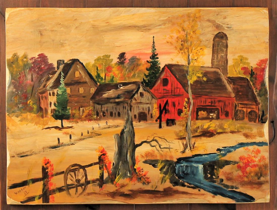 Edward Warren Oil on Wood World Famous Demonologist